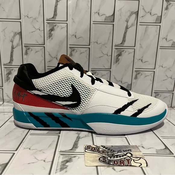Nike | Shoes | New Nike Ja Reverse Scratch Basketball Shoes White Turbo ...